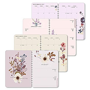 FIREWEED 2021 On-the-Go Weekly Planner: 17-Month Calendar with Pocket (Aug 2020 - Dec 2021, 5" x 7" closed): Joy Flowers