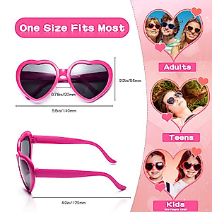 Pibupibu 20 Pack Red Heart Sunglasses for Women, Fun Cute Heart Shaped Sunglasses Bachelorette Party Bulk