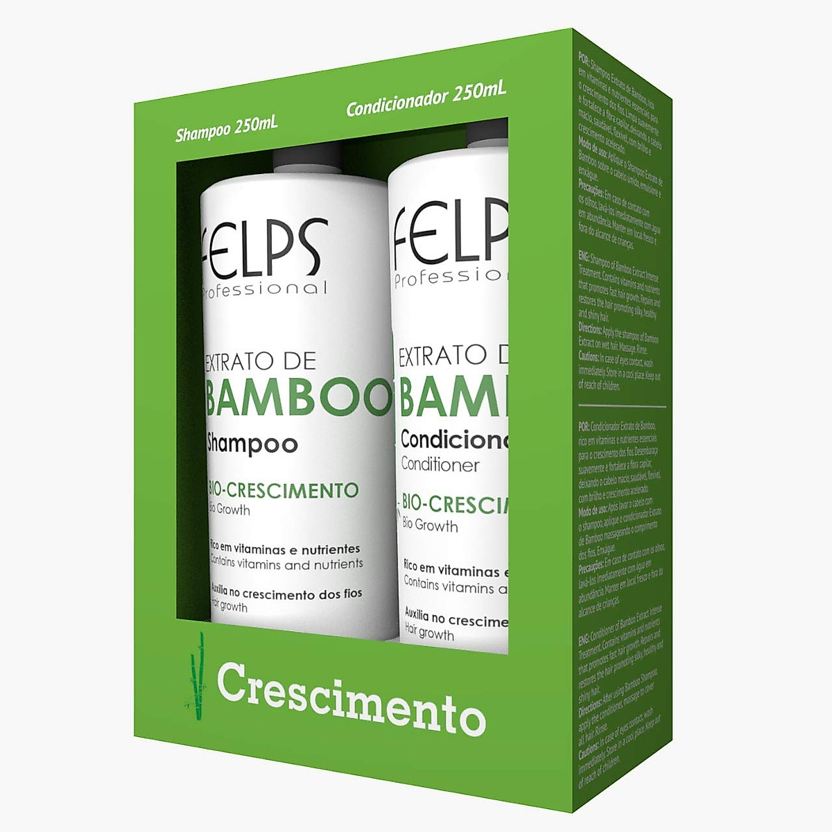 Felps Professional - Bamboo Extract Bio-Growth Shampoo Conditioner Kit - (2x) 250 ml / 8.45 fl.oz.