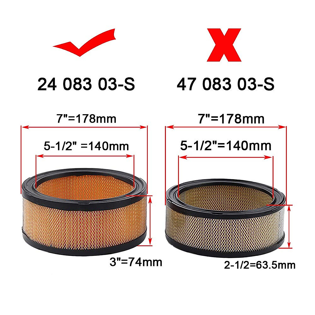 Milttor GY20576 Air Filter AM101207 Oil Filter M145667 Fit Deere G100 G110 L130 M655 M665 LT1050 GT1554 SLT 1554 Lawn Mower Kohler 24 083 03-S 24 083 05-S