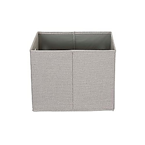 Household Essentials Fabric Storage Bins 2 Piece Set, Strong Poly-Woven Fabric, Sturdy Chipboard Sides
