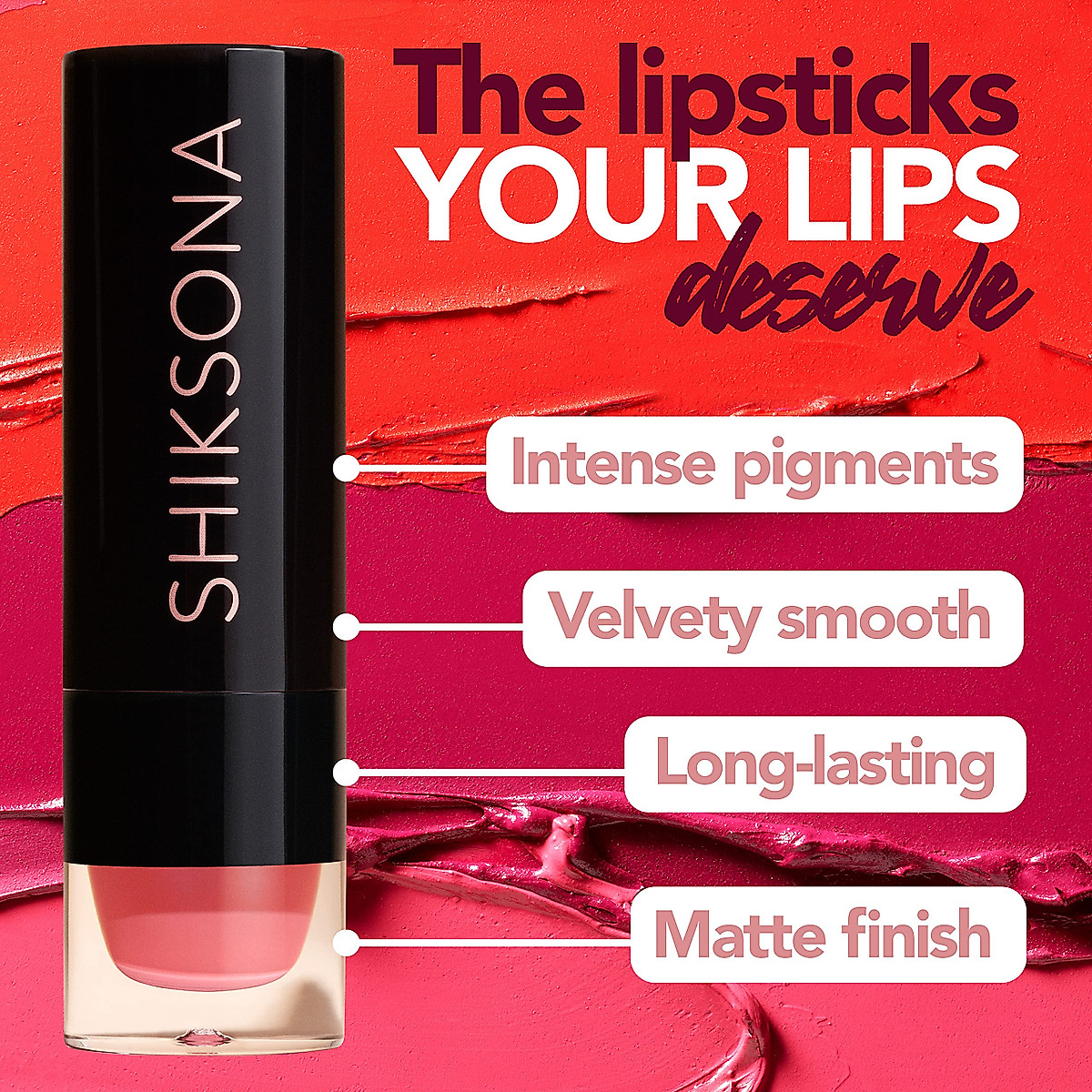 ShikSona Hustlin Hot Mama | Vegan, Creamy, Full Coverage Matte Lipstick in a Timeless, Universal Nude Pink Shade