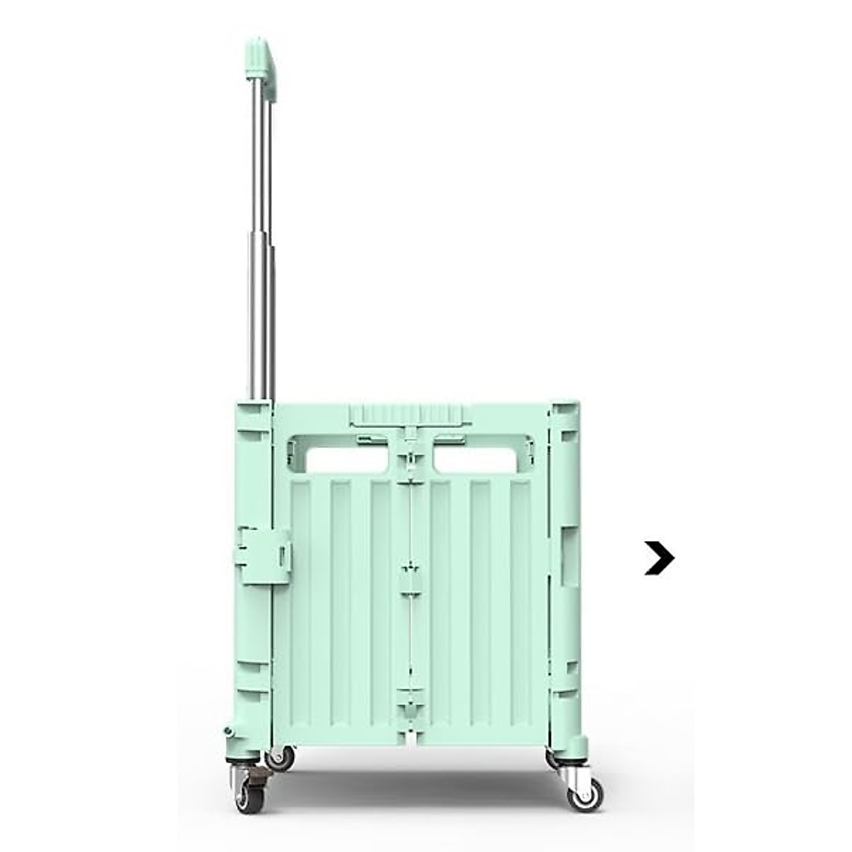 Foldable Utility Cart Collapsible Crate Rolling Carts with Wheels Rolling Tote Basket Cart with Lid Wear-Resistant 360°Rotate Wheel Noiseless for Shopping Storage Office Use (All Pink(Four-Wheeled))