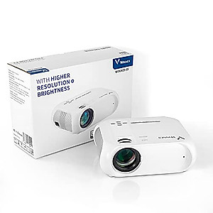 6500 lumens Mini Projector, LED Portable Projector, Video Projector with 1080P Full HD Portable Home Theater Projector, Compatible with iOS / Android, PS4, Xbox, PC, TV (White)