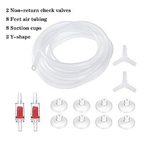 ALEGI Aquarium Sponge Filter with Airline Tubing, Check Valves, Suction Cups for 10 Gallon Fish Tank, Betta, Nano, Shrimp, Fry, Biochemical Filter