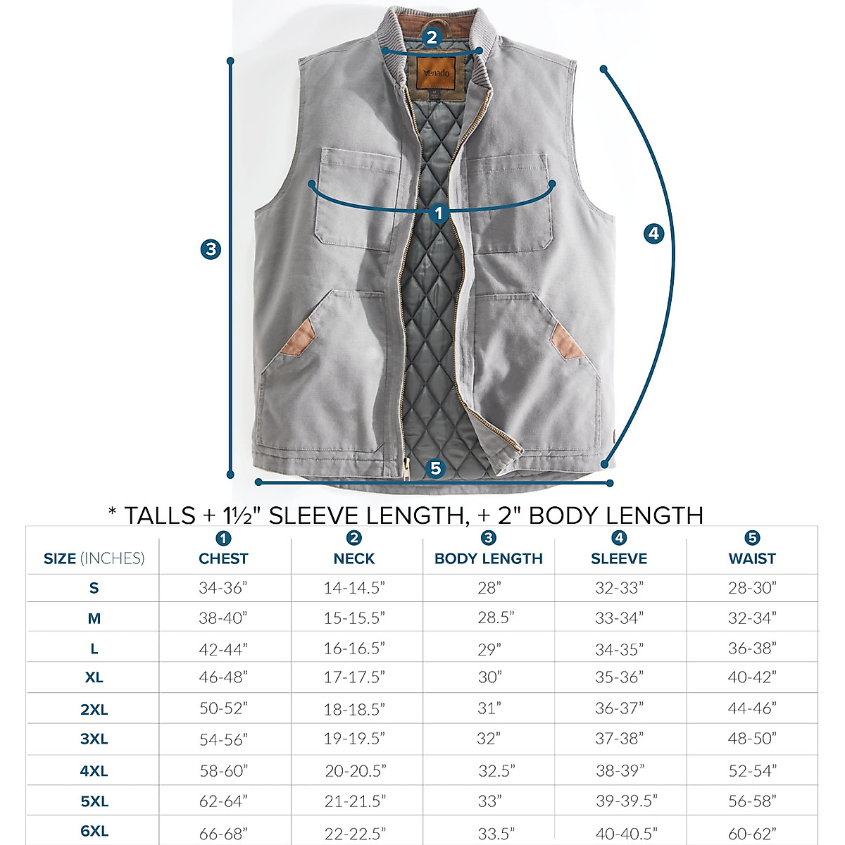 Venado Concealed Carry Vest for Men - Built-in Left and Right Handed Holster (Black, X-Large)