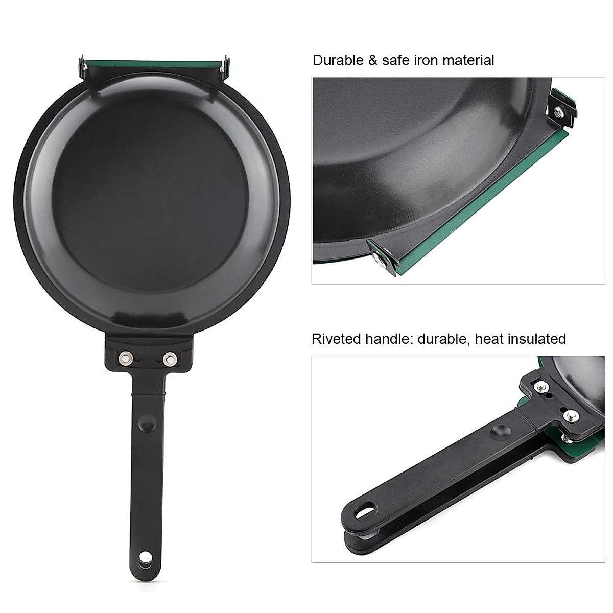 TOPINCN Egg Pan Nonstick, pancake pan, Egg Frying Pan, Griddle Pan, Grill Blini Griddle Crepe Pan, Versatile Breakfast Skillet for Eggs Plett Crepes Compatible Gas Stove Induction Cooktop