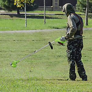 MengK 24V Electric Cordless Grass Trimmer Heavy Duty Weed Strimmer Cutter Garden Tool