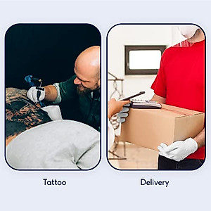 The Essentials Disposable Latex Gloves, Powder Free, Single Use Non-Sterile Protective Gloves for Various Uses - 100 Count