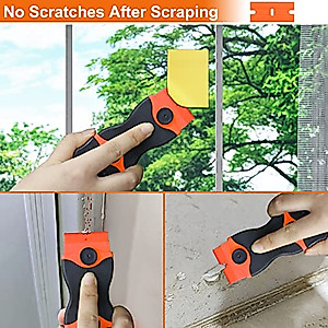 THINKWORK Razor Blade Scraper - 2Pcs Razor Scraper Set with 20Pcs Razor Blades, 2-in-1 Scraper Tool for Removing Labels, Decals, Stickers, Paint, Caulk, Adhesive