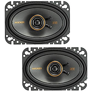 KICKER 47KSC4604 KS Series 4x6 Coaxial Speakers with .5" Tweeters, 4ohm