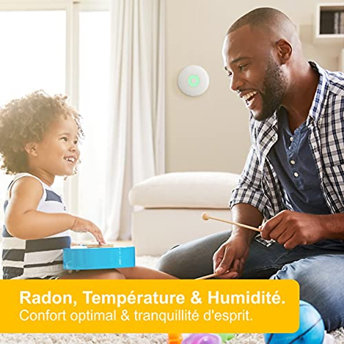Airthings Wave 1st Generation - Smart Radon Detector with free app – Easy-to-Use – Temp and Humidity – Accurate – No Lab Fees – Battery Operated