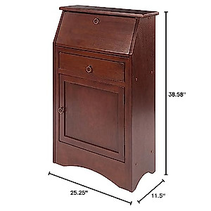 Winsome Wood Regalia Home Office, Walnut, Secretary Desk