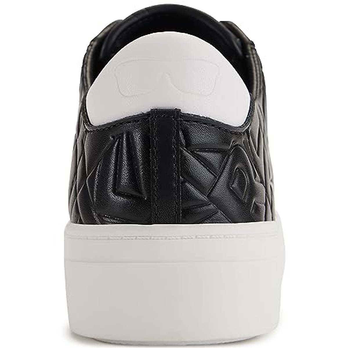Karl Lagerfeld Paris Women's Cate Box Lace Up Sneaker, Black/Bright White, 7.5