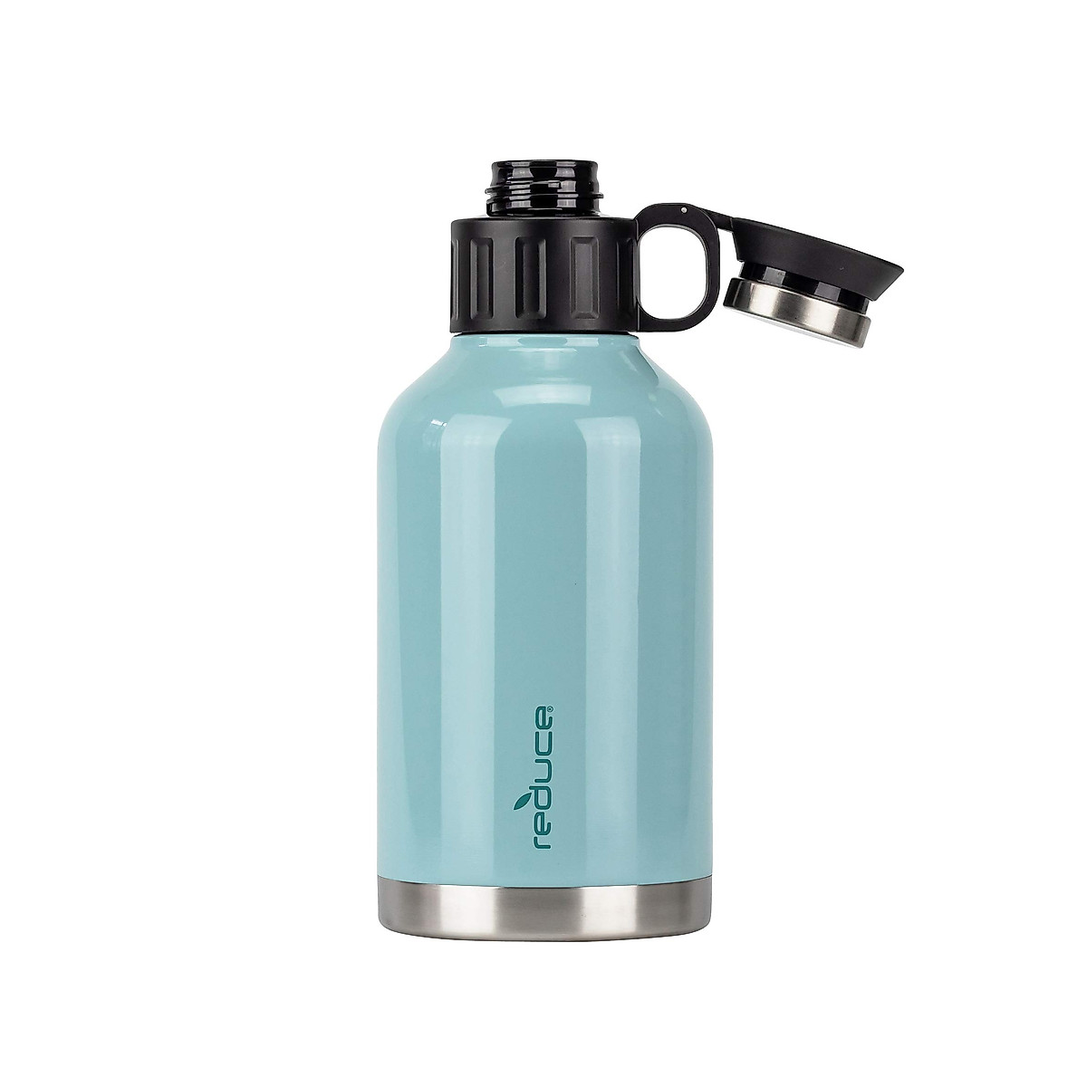 Reduce Insulated Growler, 64 oz - Up to 60 Hours Cold - Vacuum Insulated, Large Capacity for Any Adventure - Dual Opening Leak-Proof Lid, Doubles as a Cup - Eucalyptus, Opaque Gloss