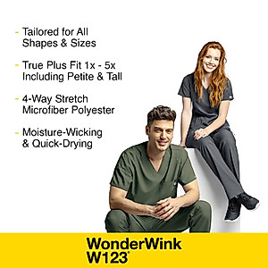 WonderWink W123 Women’s Drawstring Scrub Pant — Navy, Large