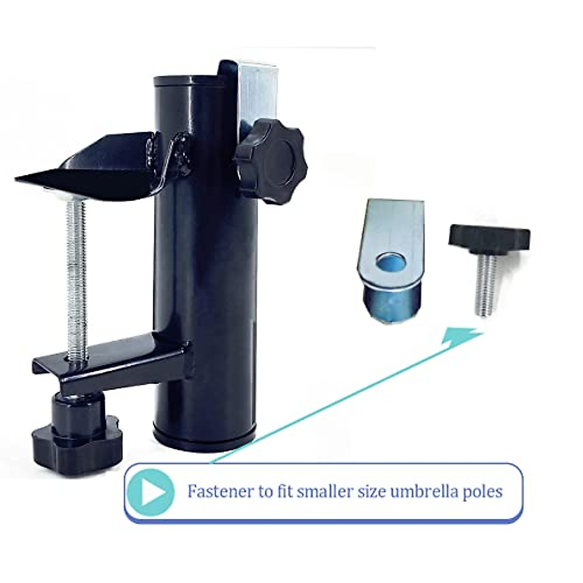 MILIMOLI 2 Pack Umbrella Clamp Umbrella Stand Bench Buddy Patio Umbrella Holder, Premium Umbrella Mount Clamp Umbrella Stand Fixed Clip for Beach Courtyard Balcony, Chair Umbrella with Clamp