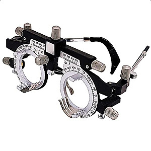 SixBuys Adjustable Professional Optical Optic Trial Lens Frame Eye Optometry Optician,Changeable Cylinder Axis, Temple Length and Nose Rest,Ultra light