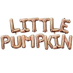 Little Pumpkin 16" Letter balloons Banner Champagne Gold Birthday Banners First Birthday Baby Shower Photo Prop Garland Banners Decor