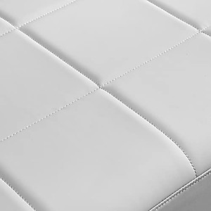 YM sky Modern Faux Leather Loveseat Sofa: 58" Mid Century Upholstered 2 Seater Couch - Sofas with Gold Metal Legs - Small Spaces Apartment Bedroom Office (White)