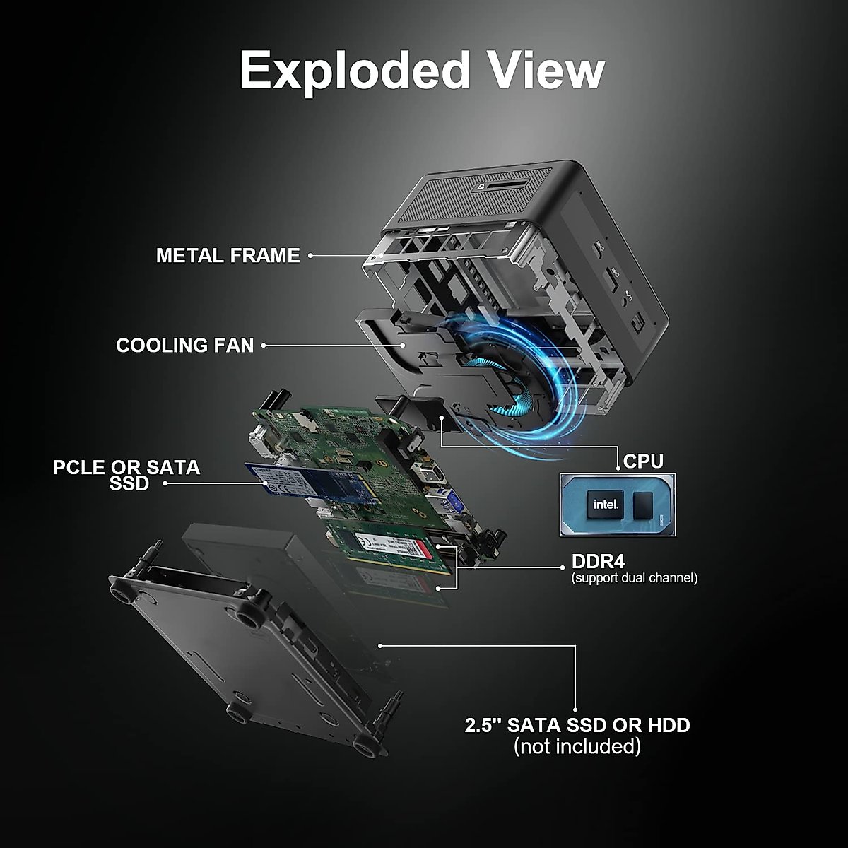 Intel Nuc 11 with Intel Core i7-1165G7, 32GB Ram, 1TB PCle SSD, 12MB Cache, Up to 4.70 GHz Intel Nuc with WiFi 6, Bluetooth, 8K Support, Win11 Pro