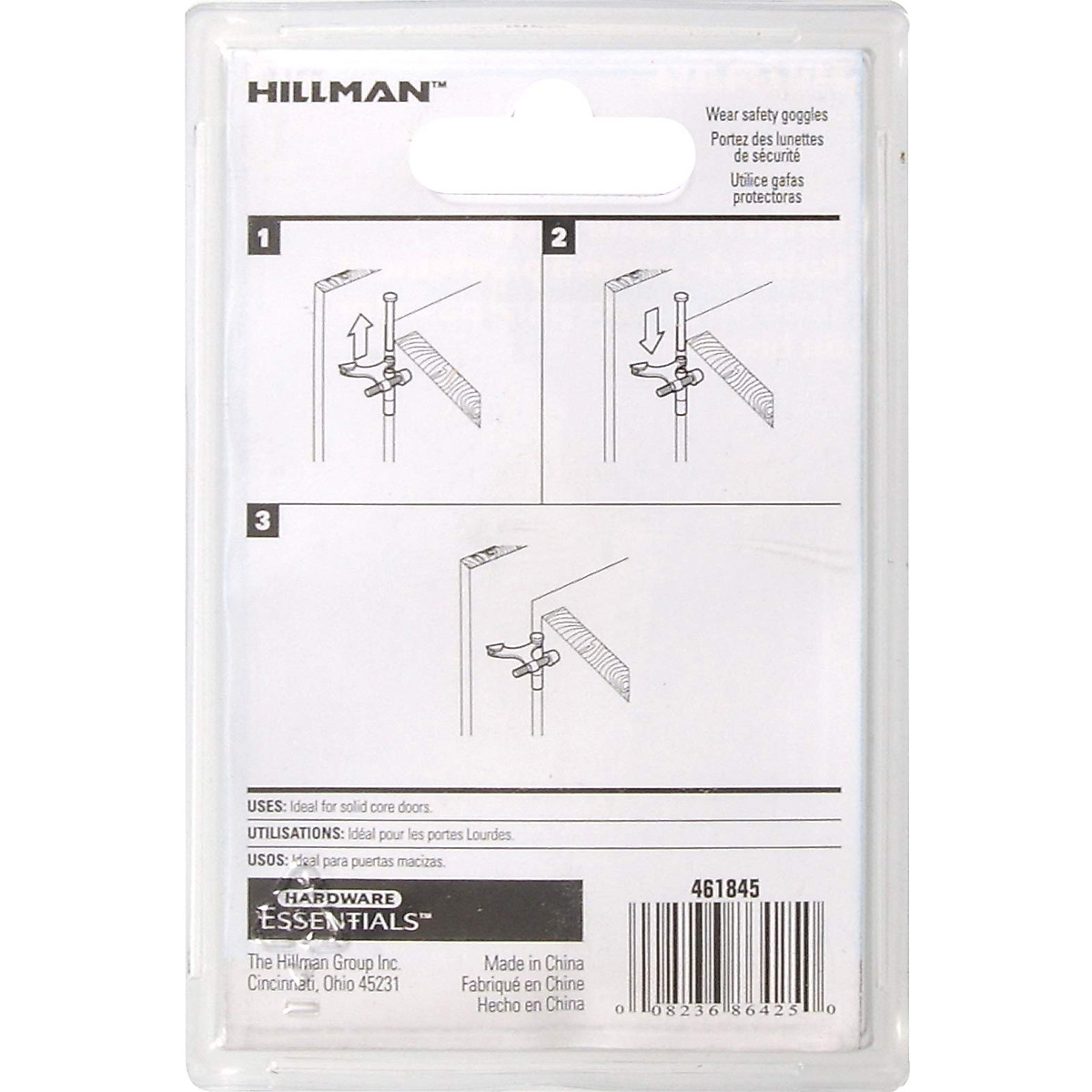 Hardware Essentials 851341 Hinge Pin Door Stops Solid and Hollow Doors White