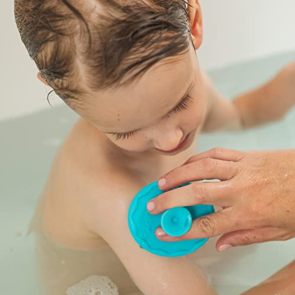 Nuby Scrubbies Silicone Bath Brush with Built-in Handle, 2 Count