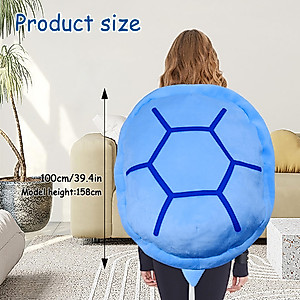 Cuecutie 40 Inch Wearable Turtle Shell Pillows Tortoise Shell Stuffed Animal Turtle Plush Cushion Toy Dress Up for Adult