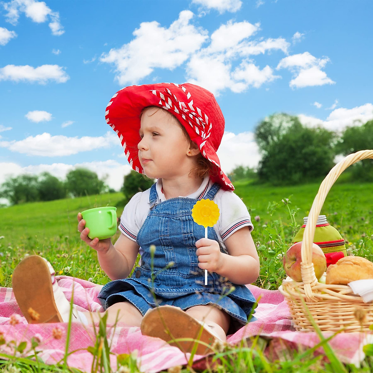 Sunflower Lollipops Suckers, Summer Birthday Party Candy Favors, Yellow Floral Decoration Lollipop, Set of 12 Individually Wrapped