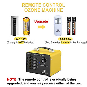 JOBYNA Ozone Generator, 10,000mg/h Remote Control Timing Ozone Machine, High Capacity Industrial/Commercial/Home Ozone Generator for Rooms, Smoke, Cars (Include Batteries)