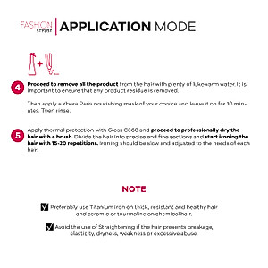 YBERA PARIS Fashion Stylist Cream | Keratin Hair Straightening Treatment | Smooth System | Extreme Shining Hair | Color Safe | Enhanced with Omega | 5.2 FL Oz