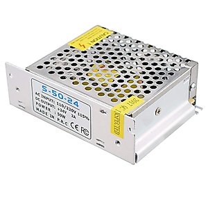 AC 110V/220V to DC 24V 2A 48W Power Supply Transformer Switch,MKASYON AC/DC Switching Adapter Converter Driver for LED Strip Light,CCTV Camera,Security System Computer Project,Radio and More (24V2A)