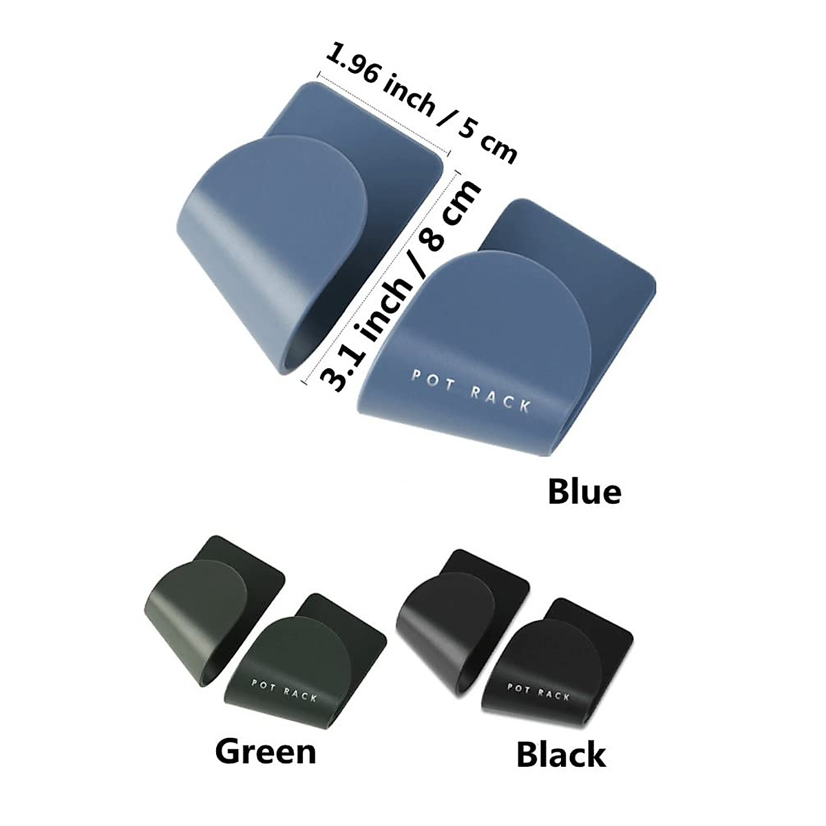 chenyesun 6 Pairs of Wall Mount Pot Lid Organizer, Adjustable Cabinet Door Pan Lid Organizer, Pot Lid Holder Hangers for Kitchen Wall Mount (Black)