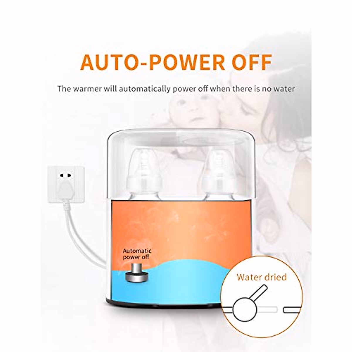 Milk Warmer for Baby, Bottle Warmer for Breastmilk Thawing, Bottle Steril-izer, Food Steamer, Water Warmer for Formula, LCD Display Accurate Temperature Adjustment, 24H Constant Mode