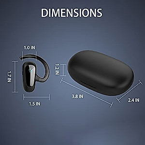 Open Ear Earbuds Sport Open Earbuds Wireless Bluetooth Earbuds with Earhooks 30Hrs Playtime with Charging Case and LED Power Display Sweat Resistant for Outdoor Sports, Running and Workouts, Green