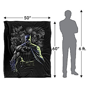 Batman Blanket, 50"x60", Villains Unleashed Silky Touch Sherpa Back Super Soft Throw Blanket