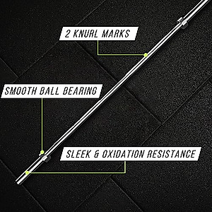 Rage Fitness Olympic Training Barbell (6FT) (15 Pound Weight) (300 LBS Capacity), Home Gym Fitness Equipment, Strength Training Workout Bar, Weight bar for Squats, Deadlift, Weightlifting, Bench Press