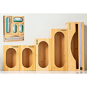 KAFAHOM Ziplock Bag Organizer, Foil and Plastic Wrap Organizer for Drawer, Baggie Organizer/Ziplock Bag Storage Organizer Suitable for Most Brands of Gallon, Quart, Sandwich, Snack Bags,Slider Bags