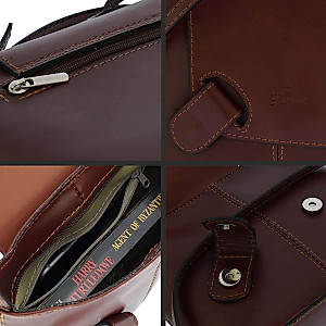 Fioretta Italian Genuine Leather Crossbody Shoulder Bag Handbag For Women