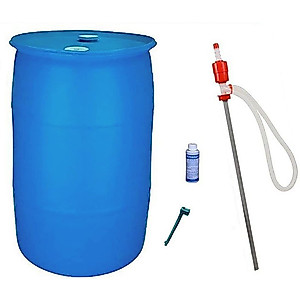 BayTec 55 Gallon Emergency Water Barrel Storage Combo Pack: with Barrel, Siphon, Bung Wrench, Purogene