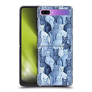 Head Case Designs Officially Licensed Episodic Drawing Cats Pattern Hard Back Case Compatible with Samsung Galaxy Z Flip / 5G