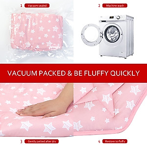 Hexagon Mat Princess Tent Rug, Plush Soft Playpen Mat Fitted for Monobeach Princess Castle, Non Slip Pink Star Nursery Rug for Baby Girl Room Decor, 55" L x 47" W