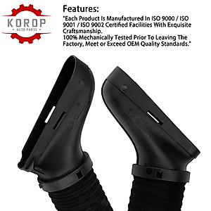Air Cleaner Intake Hose Replaces# 2720902982 2720902882 Fits for Mercedes-Benz 2010 2011 2012 GLK350 3.5L, Right + Left Side Fresh Intake Boot Tube Duct