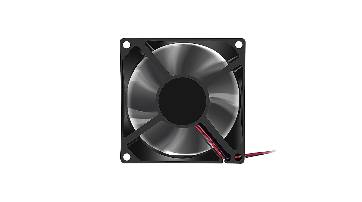 Cooling 80mm 12V Fans - 2 Pack for PCs & Electronics