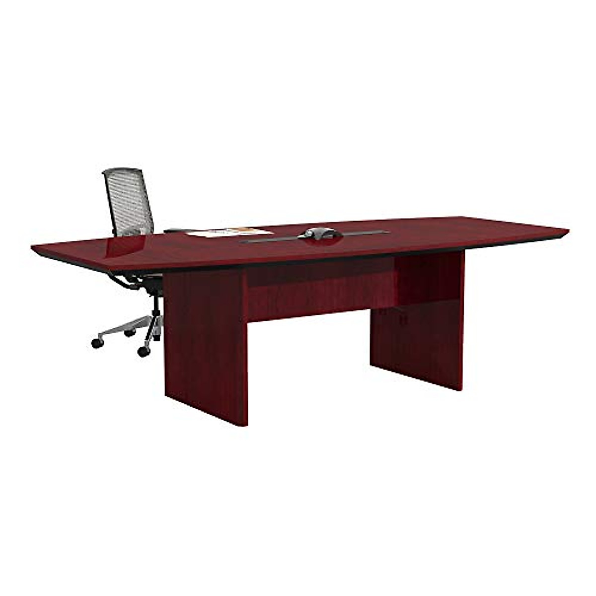 Safco Products Safco 8' Conference Table - Boat Shaped - Sierra Cherry - Corsica Series
