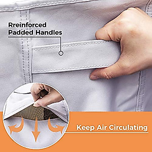 ASTEROUTDOOR Waterproof Patio Grill, Heavy Duty Yarn-Dyed Woven 600d Oxford Fabric,UV Protection Outdoor BBQ Cover,44x22x44 Inches, 44" H x 22" D x 44" W, Grey