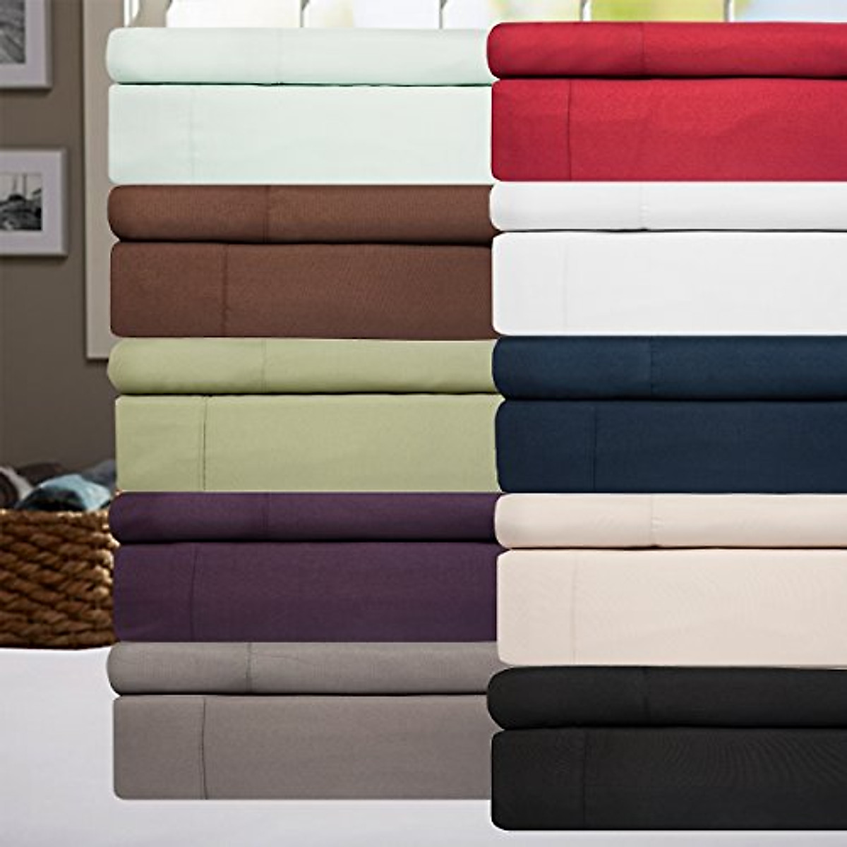 Queen Sheets Black - 6 Piece 1500 Supreme Collection Fine Brushed Microfiber Deep Pocket Queen Sheet Set Bedding - 2 Extra Pillow Cases, Great Value, Queen, Black