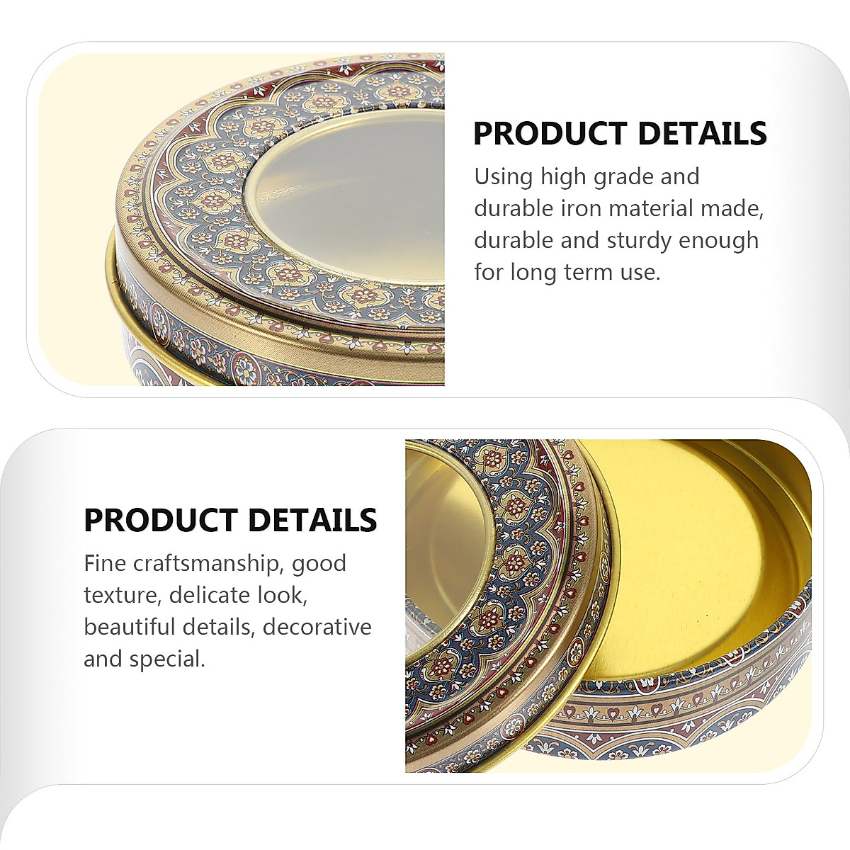 JOINPAYA Pill Case Purse: Medicinal Storage Cans Sealed Saffron Jars Iron Canisters for Travel Portable Storage Boho Vintage 2.75in 10pcs