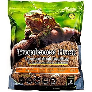 DBDPet Galapagos Tropicoco Natural Coconut Husk Bedding Substrate Brown 8qt - Includes Attached Pro-Tip Guide