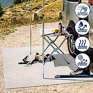 JONATHAN Y TSN100E-5 Ethan Modern Flatweave Solid -Indoor/Outdoor Area Rug, Casual, Contemporary, Coastal Easy-Cleaning,Bedroom,Kitchen,Backyard,Patio,Non Shedding, Light Gray, 5 X 8